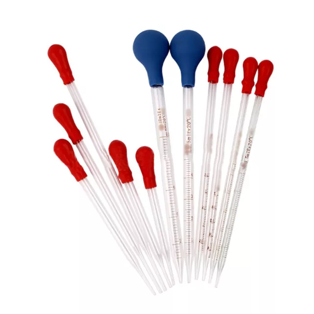 RUBBER HEAD GLASS Dropper Graduated Scale Line Transfer Pipette Tool 1 ...