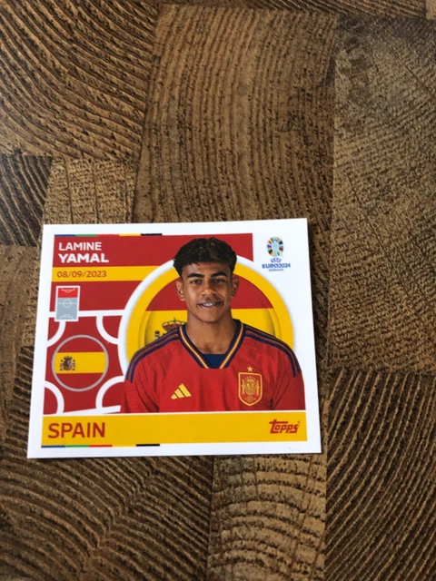 TOPPS EURO 2024 sticker Lamine Yamal, part of the winning Spanish team ...