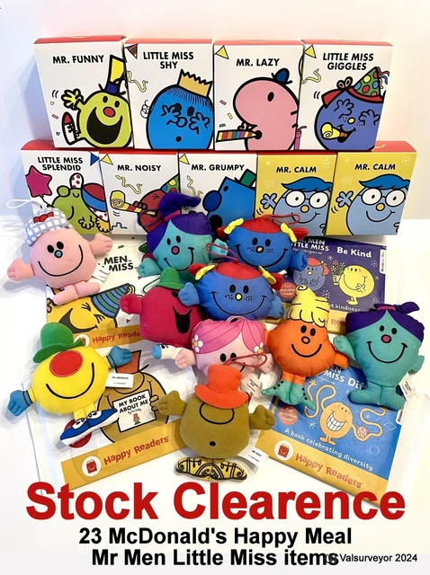 MCDONALD’S UK MR Men & Little Miss Happy Meal plush Toys & books Stock ...