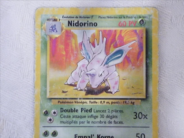 CARTE POKEMON NIDORINO 60 PV 37/102 SET DE BASE - voir descriptif et photos EUR 11,90 - PicClick FR
