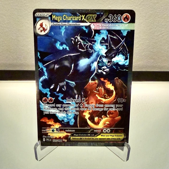 MEGA CHARIZARD X EX SIR 125/094 Phantasmal Flames Near Mint Pokémon TCG ...