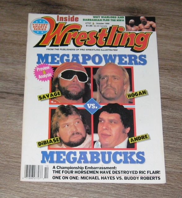 INSIDE WRESTLING 1988 magazine Andre Giant HULK HOGAN Randy Savage TED ...