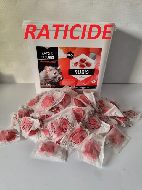 HYPER PUISSANT Sachets Appât Poison Raticide En Pâte Produit Pro 17 EUR ...