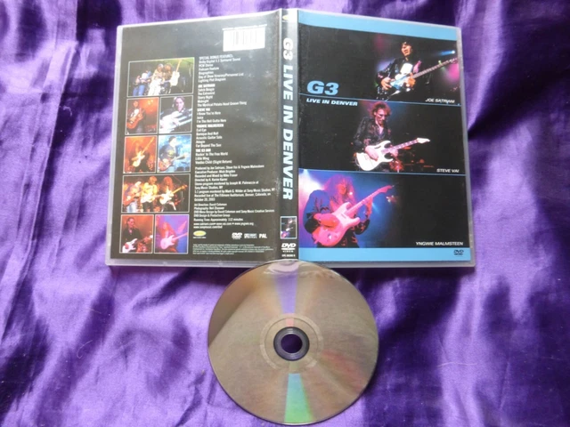 G3 LIVE IN Denver DVD Europe Joe Satriani Steve Vai Yngwie Malmsteen ...
