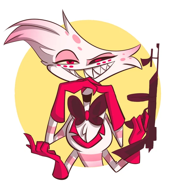 ANGEL DUST HAZBIN Hotel Weatherproof Anime Sticker 6" Car Decal S30 £14 ...