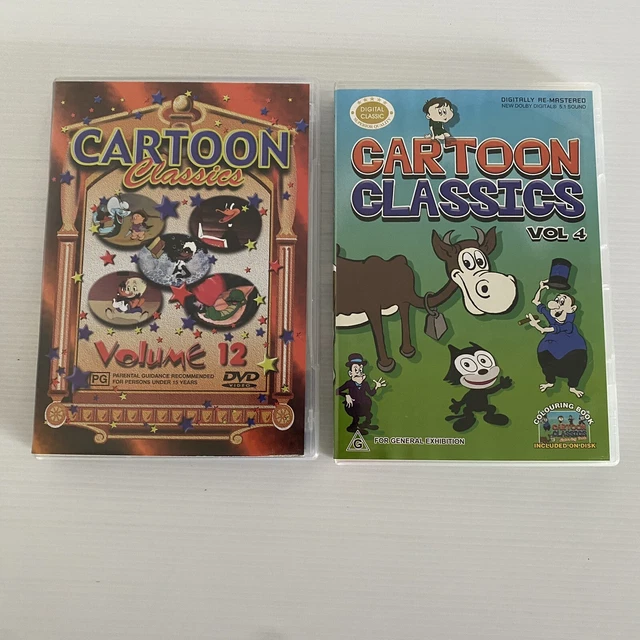 CARTOON CLASSICS DVDS, X2 Bundle, Volume 4, Volume 12, All Region ...