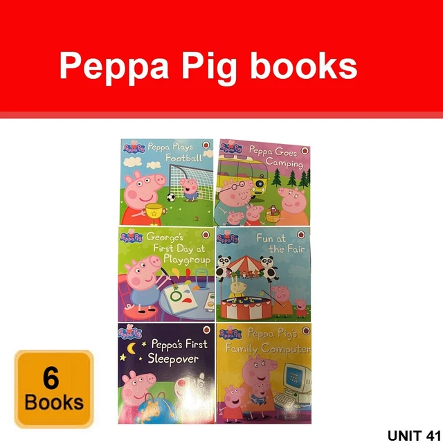 PEPPA PIG SERIES 6 Books Collection Set Peppa Plays Football, Peppa ...