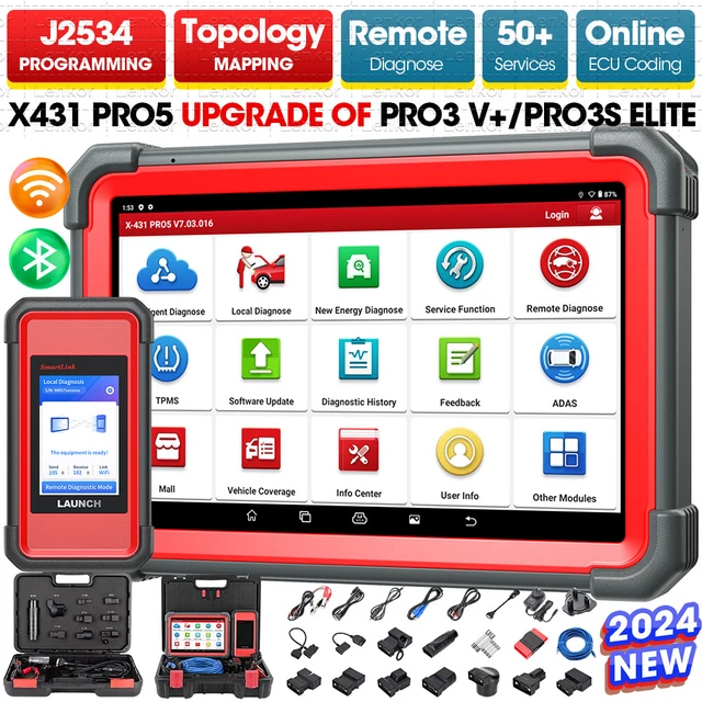 2025 LAUNCH X431 PRO 5 Elite KFZ OBD2 Diagnosegerät J2534 Programmier ECU CODING EUR 1.519,00 ...