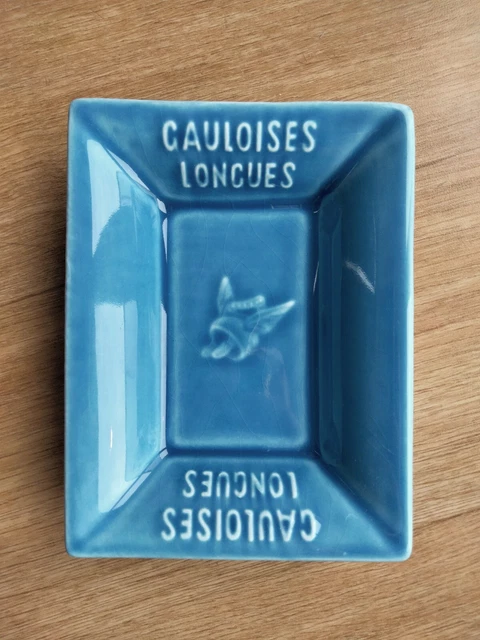 BEAU CENDRIER CIGARETTES Gauloises Longues En Faïence De Gien France ...