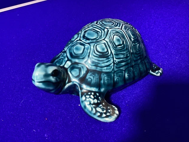 POOLE POTTERY “DOLPHIN Blue” Tortoise Figure England sculpture art £29. ...