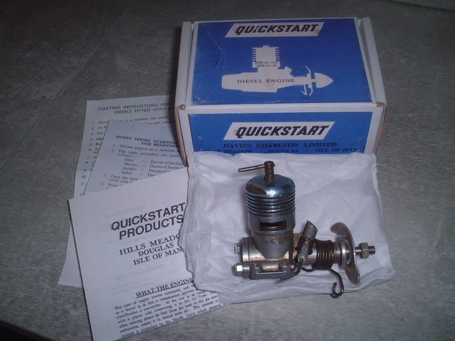 DC SPITFIRE 1.0CC MODEL AIRCRAFT DIESEL ENGINE + A BOX & PAPERS FOR ...