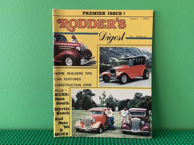 RODDERS DIGEST HOT Rod Car Magazine Premier Issue Vol 1 /No 1 Spring ...