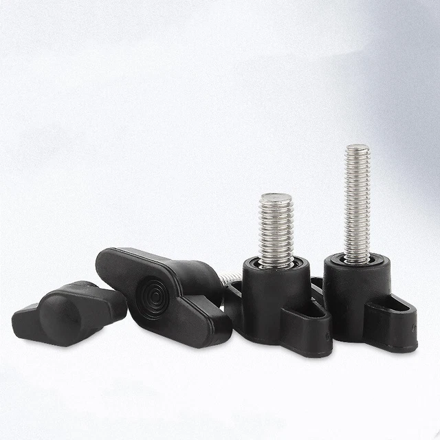 304 STAINLESS STEEL Plastic T-Shaped Head Thumbscrews T-Handle Bolts M4 ...