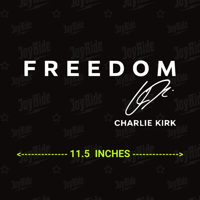 FREEDOM CHARLIE KIRK Support Vinyl Decal Window Sticker Truck Car ...