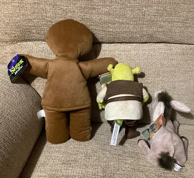 DREAMWORKS SHREK PLUSH Soft Toy Bundle Shrek Donkey & Gingy Gingerbread ...
