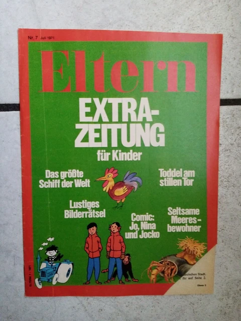 ELTERN EXTRA-ZEITUNG FÜR Kinder (Beigabe Heft 1971-Heft 7 ) Herge ...