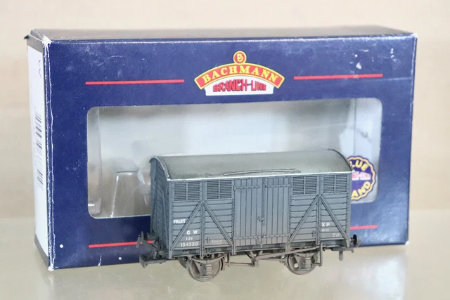 BACHMANN 37-751B USÉ GW GWR Gris Fruit Van Wagon 134330 Emballé Pmv EUR ...