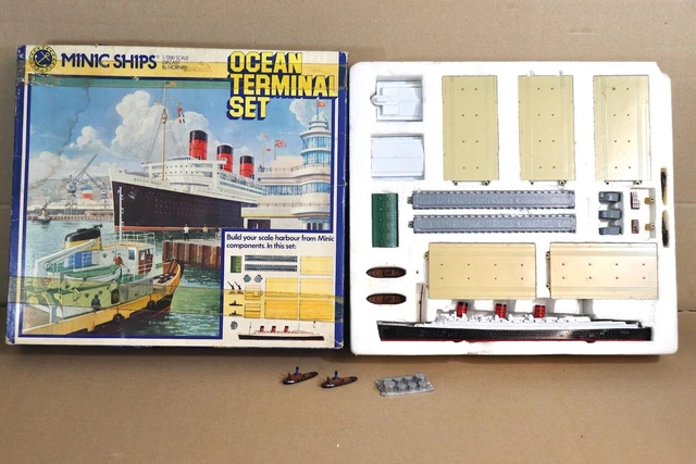 TRIANG MINIC BATEAUX Océan Terminal Harbour Ensemble Avec M703 RMS ...