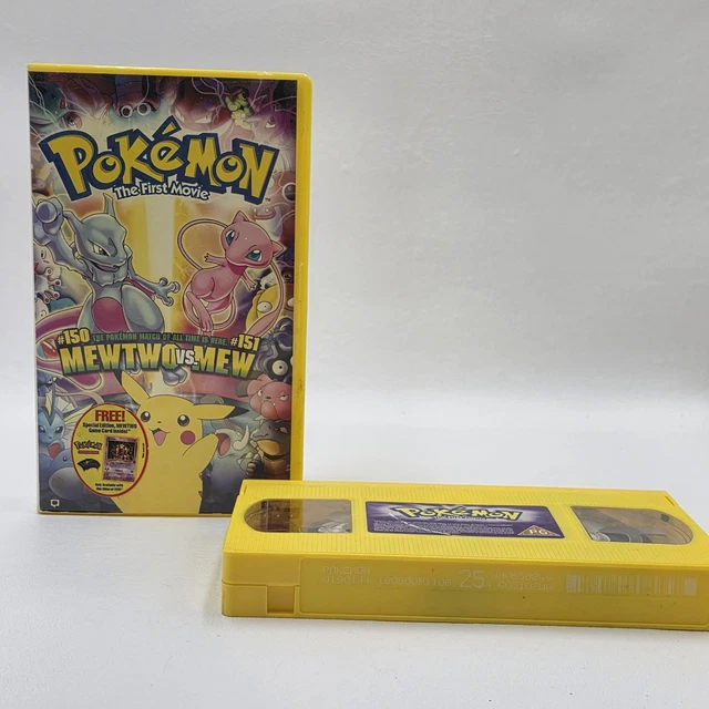 POKEMON THE FIRST Movie (VHS/SH, 2000) - Yellow Tape Version In Gold ...