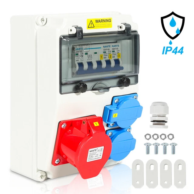 WANDVERTEILER STROMVERTEILER STARKSTROM Industrie CEE Adapter ...