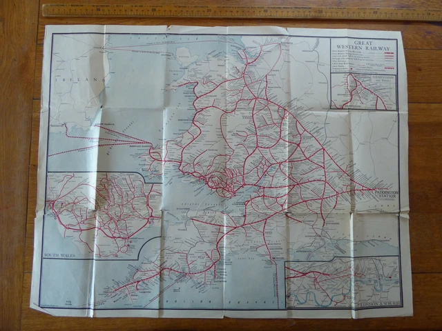 MAP OF GWR System £30.00 - PicClick UK