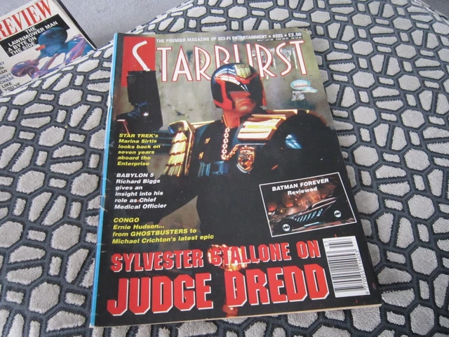 VINTAGE STARBURST MAGAZINE ,July 1995, Sylvester Stallone, Judge Dredd ...