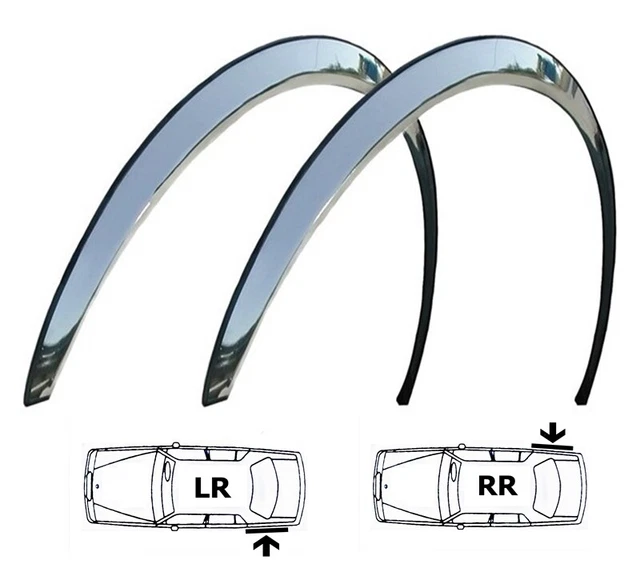 REAR WHEEL ARCH Trim left right Chrome Set for Mercedes E Class W211 ...