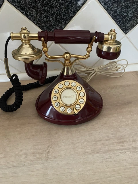 CHERIE VINTAGE FRENCH Rotary Telephone Retro Red Untested £29.99 ...