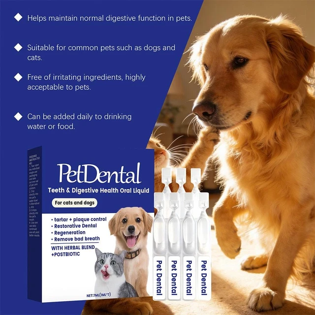 PET DENTAL TEETH & Digestive Health Oral Liquid with Postbiotic ...