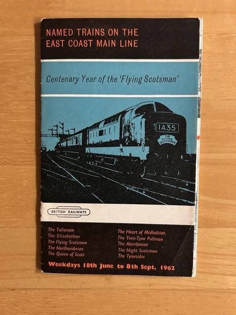 EAST COAST MAIN Line Named Trains & Timetable leaflet 1962 £6.96 ...
