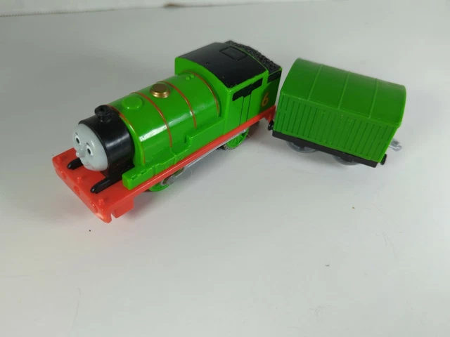 THOMAS & FRIENDS Talking Percy Trackmaster Mattel 2014 Green Train Car ...