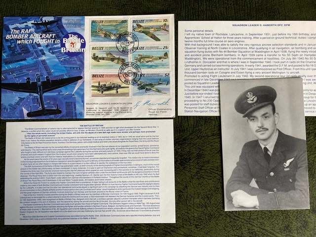 RAF COVER - Battle of Britain WW2 - Signed Squadron Leader G Haworth ...