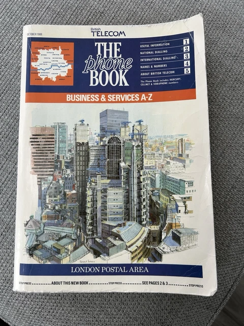 BT THE PHONE Book Business & Services A-Z 1988 £29.99 - PicClick UK