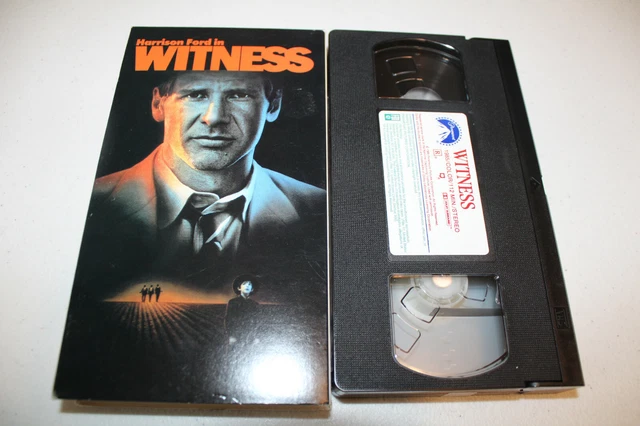 WITNESS (VHS 1985) Harrison Ford, Kelly McGillis, Lukas Haas, Danny ...