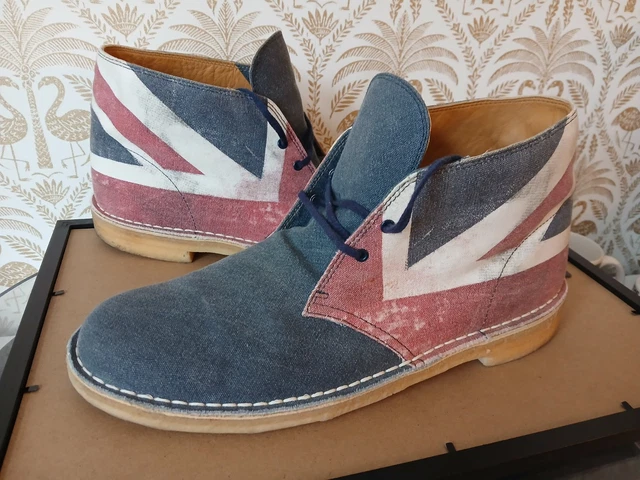 CLARKS ORIGINALS DESERT Boots 60th Anniversary Union Jack Special ...