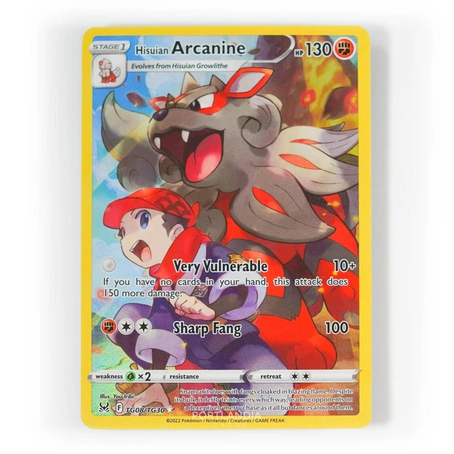 POKEMON - HISUIAN Arcanine - TG08/TG30 - SWSH Lost Origin - Trainer ...