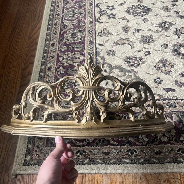 VINTAGE SYROCO USA Hollywood Regency Design Gold Wall Shelf 1960s Mid ...