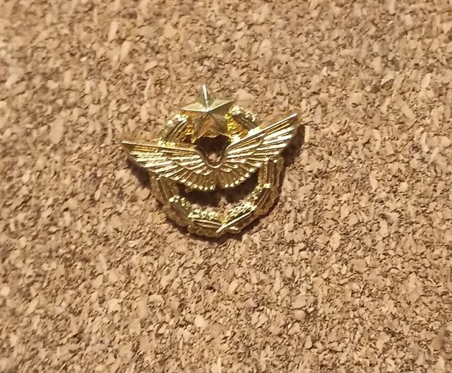 PIN'S BREVET DE PILOTE ARMÉE AIR CERTIFICAT Signé DORE OR FIN Ballard ...