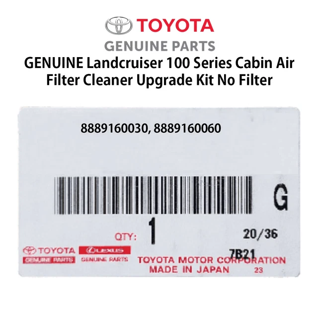 OEM LANDCRUISER 100 Series Cabin Air Filter Cleaner Upgrade Kit No ...