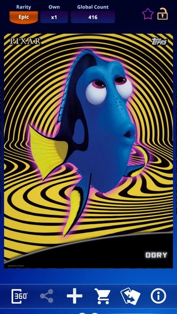 DISNEY TOPPS COLLECT Epic Aura 2024 Yellow Dory $3.00 - PicClick CA