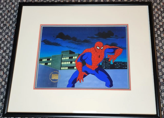 SPIDER-MAN THE ANIMATED SERIES PRODUCTION CEL 1990s MARVEL - FRAMED ...