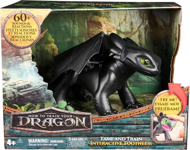 DRAGONS - MOVIE Tame & Train Interactive Toothless (6072728) Toy NEW ...