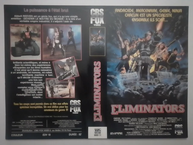 JAQUETTE VHS (SEUL) CBS FOX Eliminators EUR 4,00 - PicClick FR