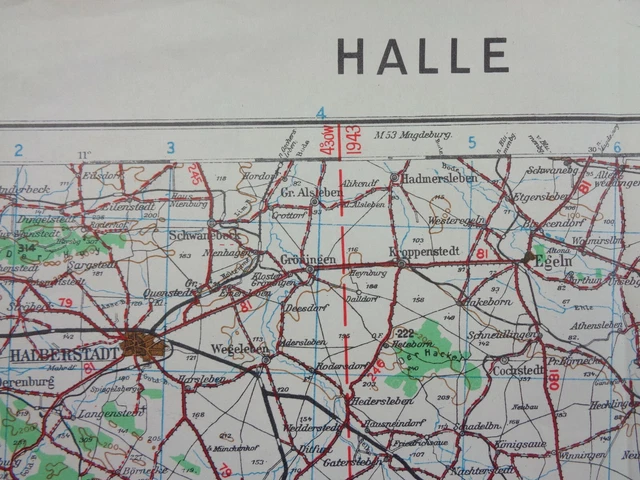 WW2 RAF / ARMY Map of GERMANY entitled "HALLE" EUR 42,47 - PicClick DE