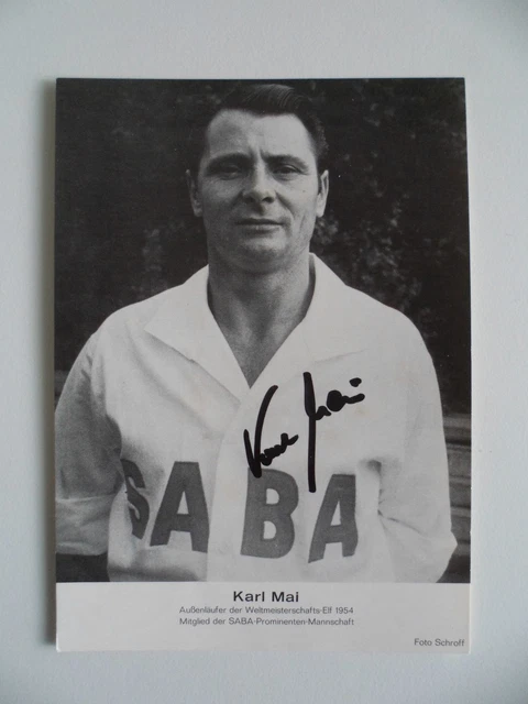 KARL MAI SABA-AUTOGRAMMKARTE WM54 DFB Bayern München Fürth org ...