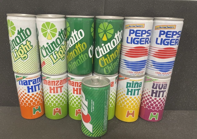 EXTREMELY RARE HIT Manzana, Pepsi, Chnotta, 7up Soda Cans Venezuela Lot ...