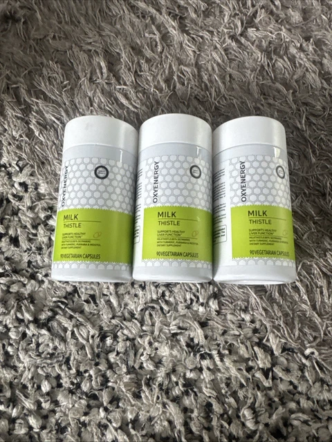 OXYENERGY SILYMARIN MILK Thistle Support Healthy Liver Function 90 x3 £ ...