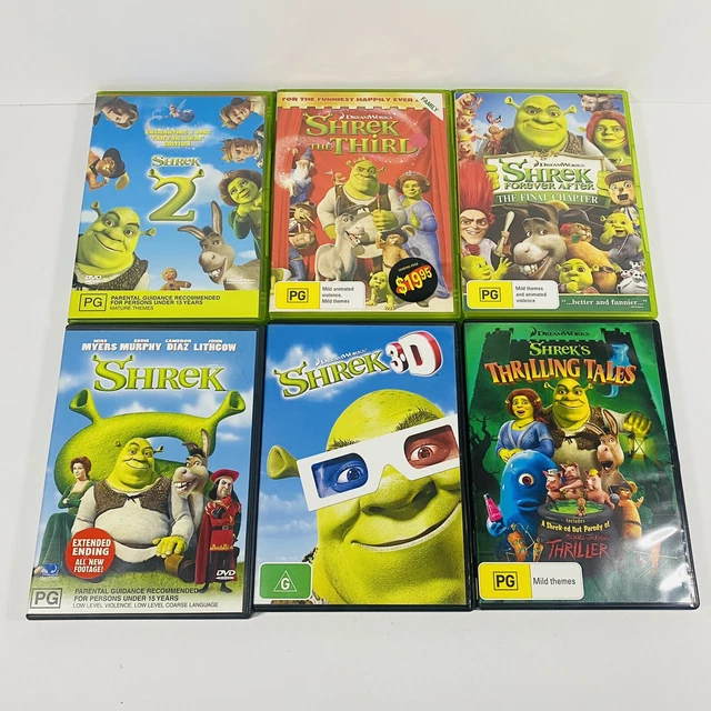 SHREK / SHREK 2 / Shrek The Third / Shrek 3D / Forever After & More DVD ...