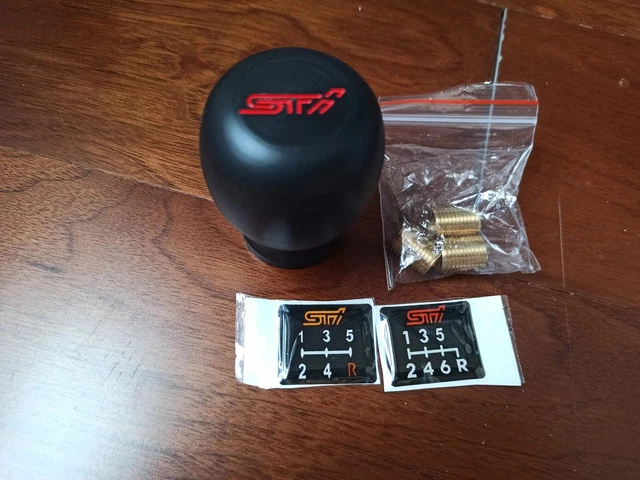 STI JDM BLACK shift gear knob SUBARU IMPREZA WRX LEGACY B4 FORESTER BRZ ...