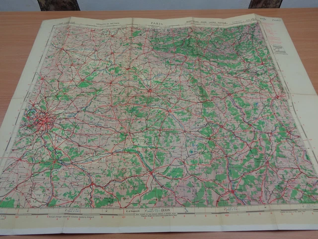 WW2 MAP OF "PARIS" owned by RAF WING COMMANDER (DISTINGUISHED FLYING ...
